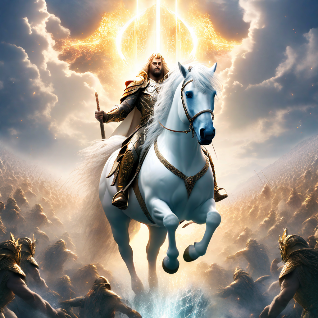 The earth filled with demons battling king jesus coming down... by Nate ...