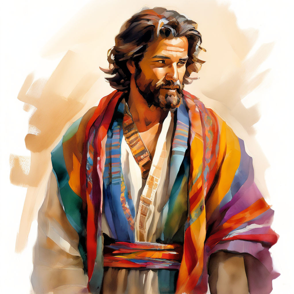 Illustrate Joseph’s famous multicolored coat that his father... by ...