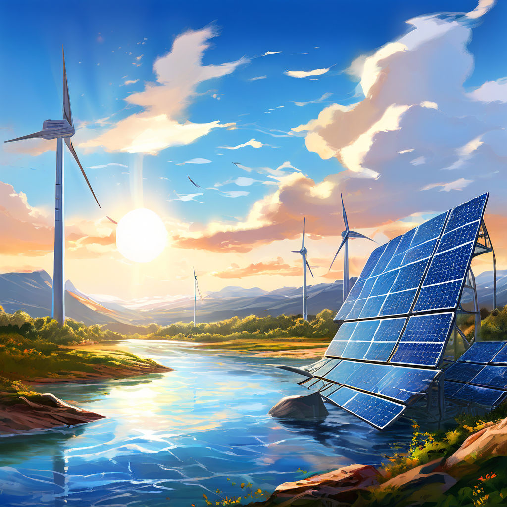 Concept art featuring solar panels soaking up the sun's rays by 오유성 ...