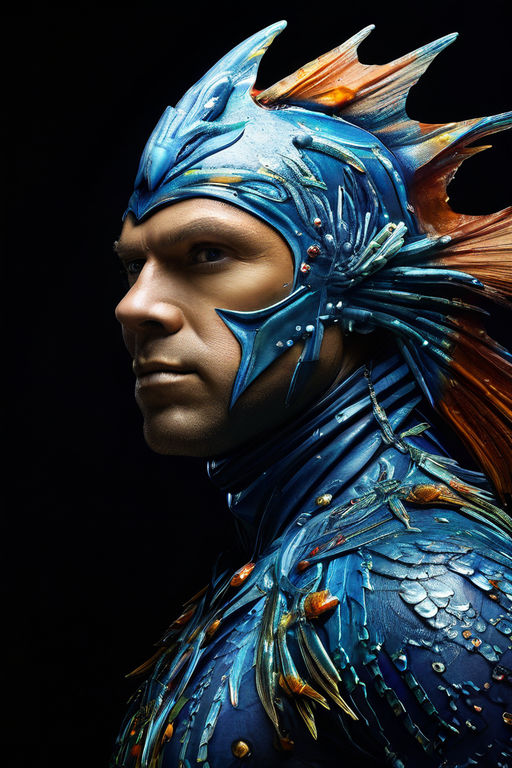 The half-fish man is the image of a superhero by Prosto nikto - Playground