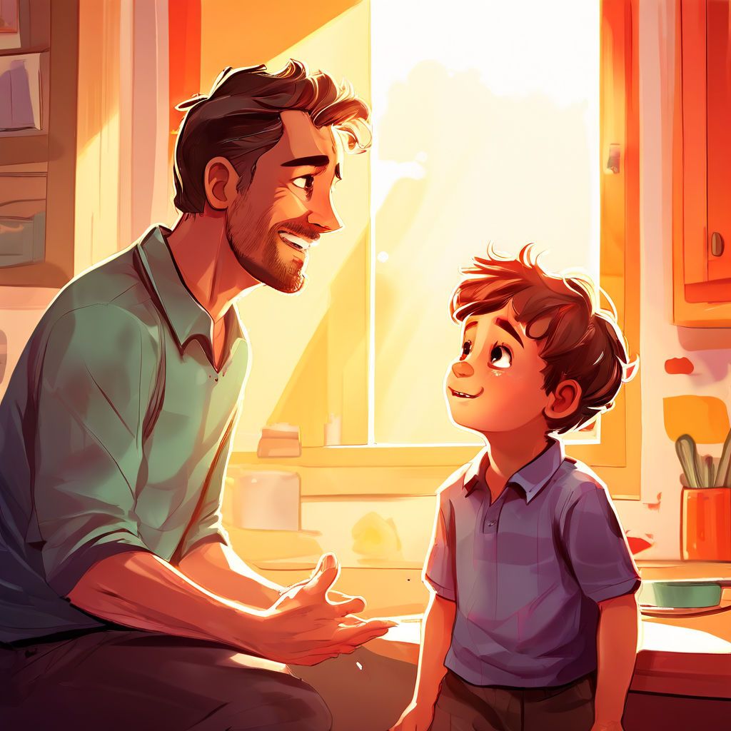 Cartoon of a child asking his father for something by Filippo Favero ...