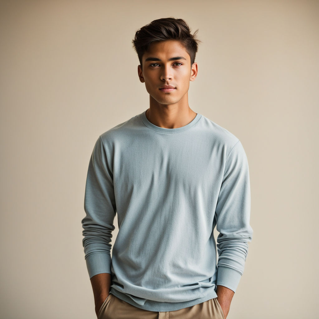 Portrait of a 20-year-old boy facing forward by Ashish Goswami - Playground