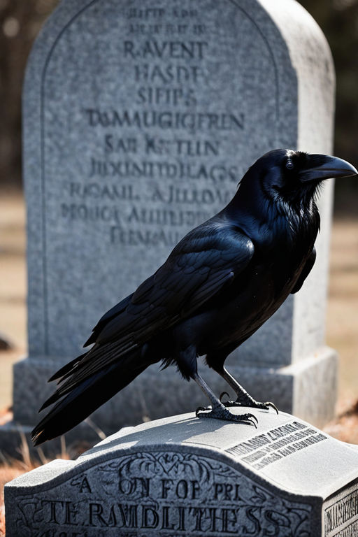 A raven on a tombstone by Laurent Palisseau - Playground