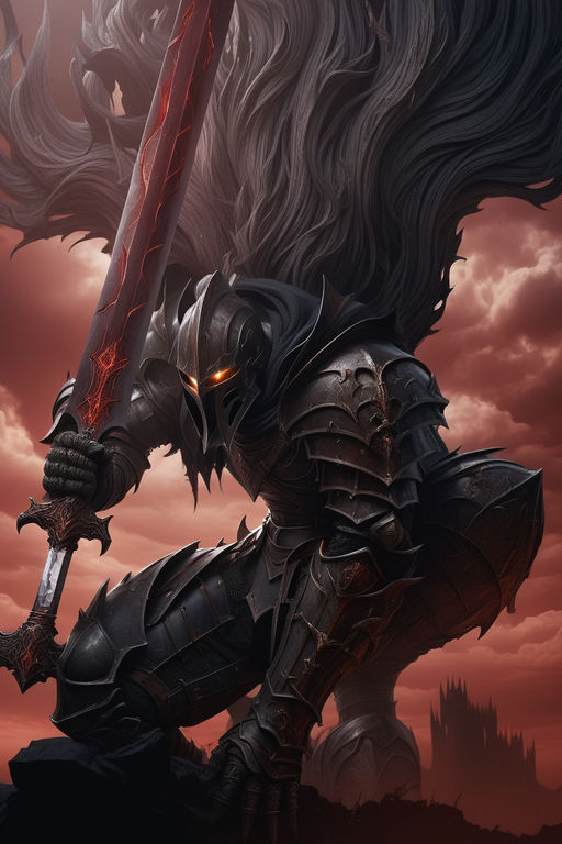 Knight with giant great sword in dark fantasy setting simila... by Zac ...