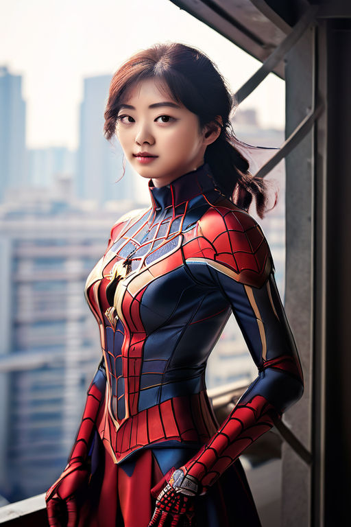 It is a stylish and elaborate painting of Korean Spider-Man.... by JH ...