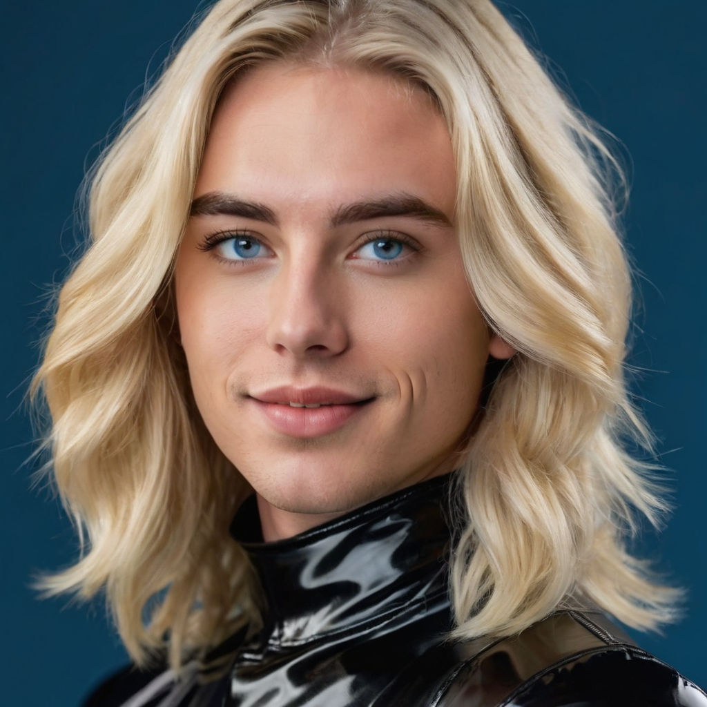 Portrait of a young blond man with sunken cheeks by Дима рем - Playground