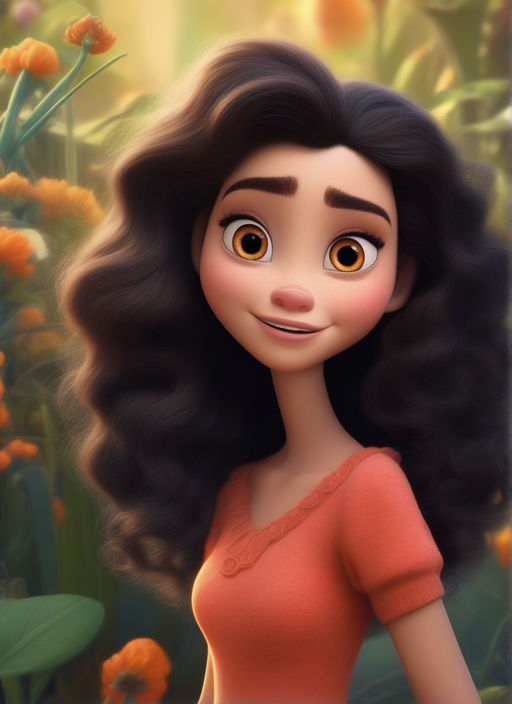 Crie um personagem estilo disney pixar de uma mulher morena ... by Eric ...