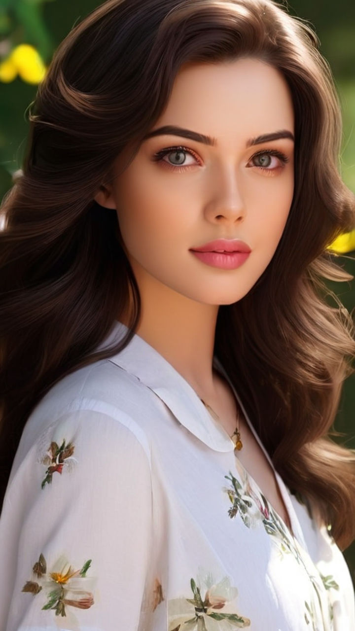 The image shows a beautiful young woman with loose by Andreia Deia - Playground