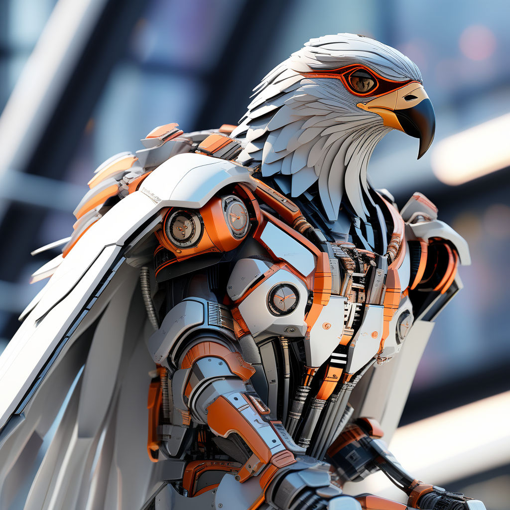 A futuristic Soldier Hawk bird that has a armor of high tech... by ...