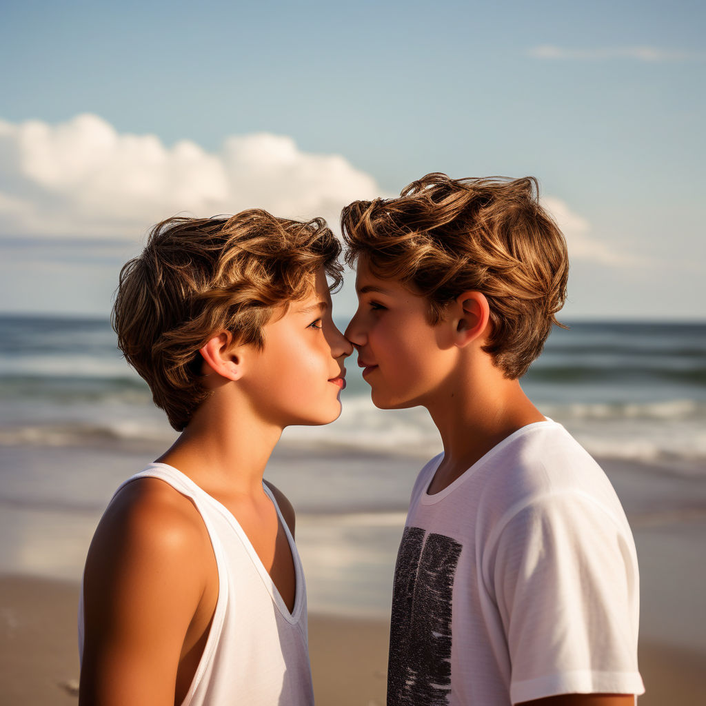 SHIRTLESS 12 year old boys kissing each other at the beach by Kyxer ... SHIRTLESS 12 year old boys kissing each other at the beach by Kyxer ...