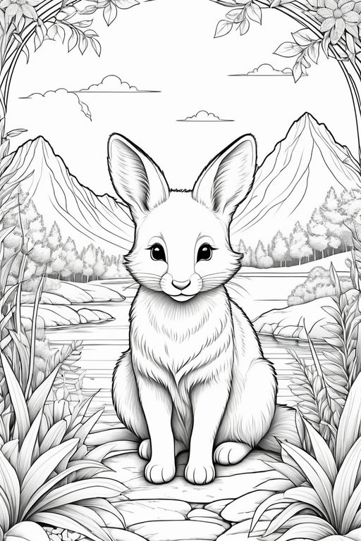 Line drawing for coloring featuring an adorable by elisabet santos ...