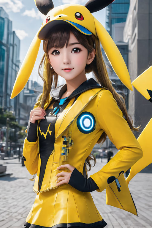 Pokatmon's Pikachu Pretty Humanized Idol Girl Yellow Costume by ...