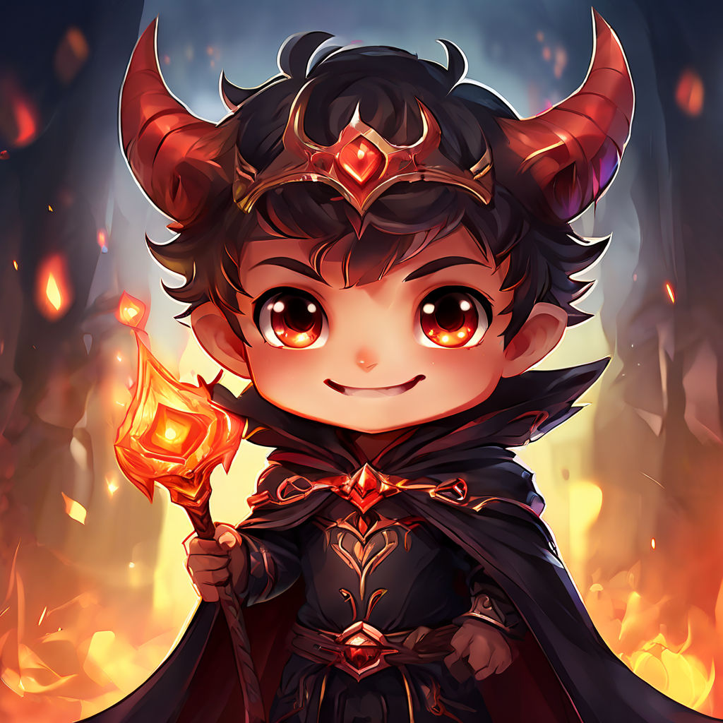 A cute and friendly demon lord character named 'Review King'... by ACE ...
