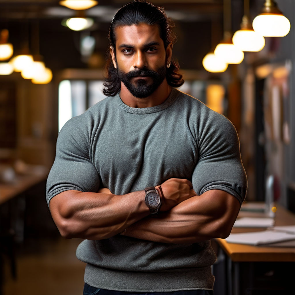 Arrogant massively muscular Indian alpha male with gigantic ... by Alex ...