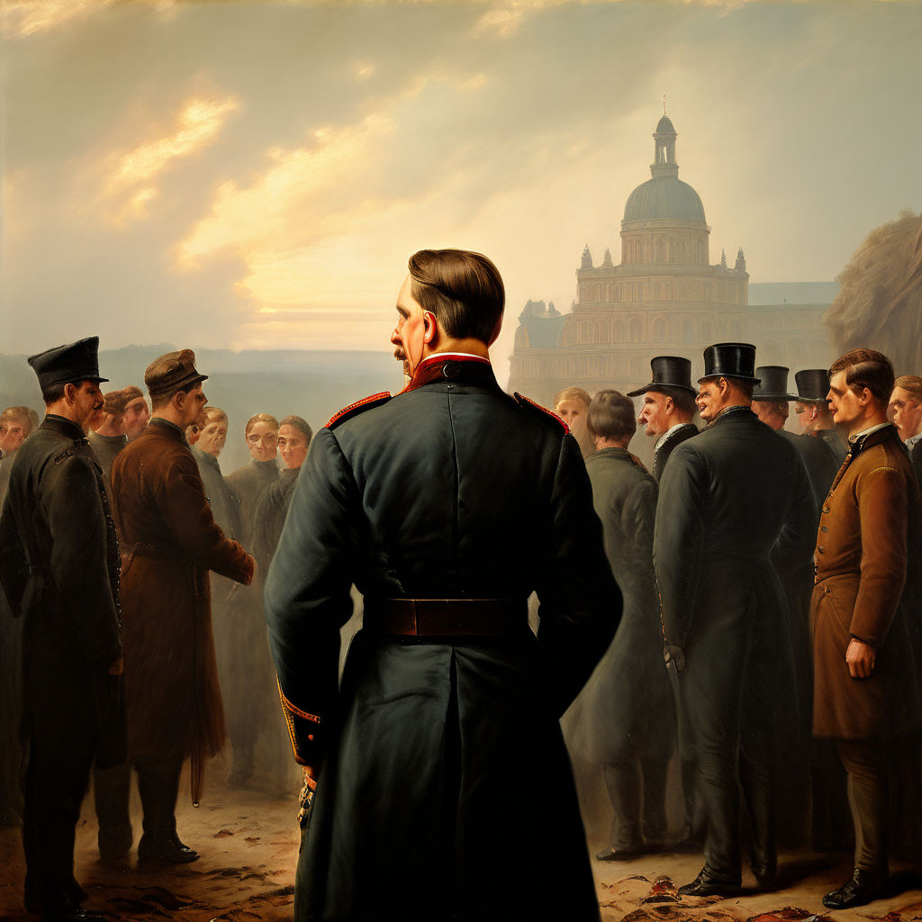 Back view of hitler with his party members in 19th century by Rahul Raj ...