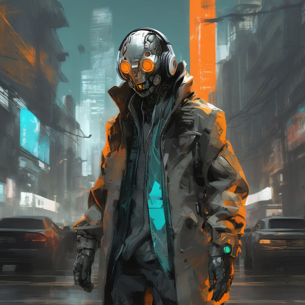 A character concept art of an android with a human stature w... by wars ...