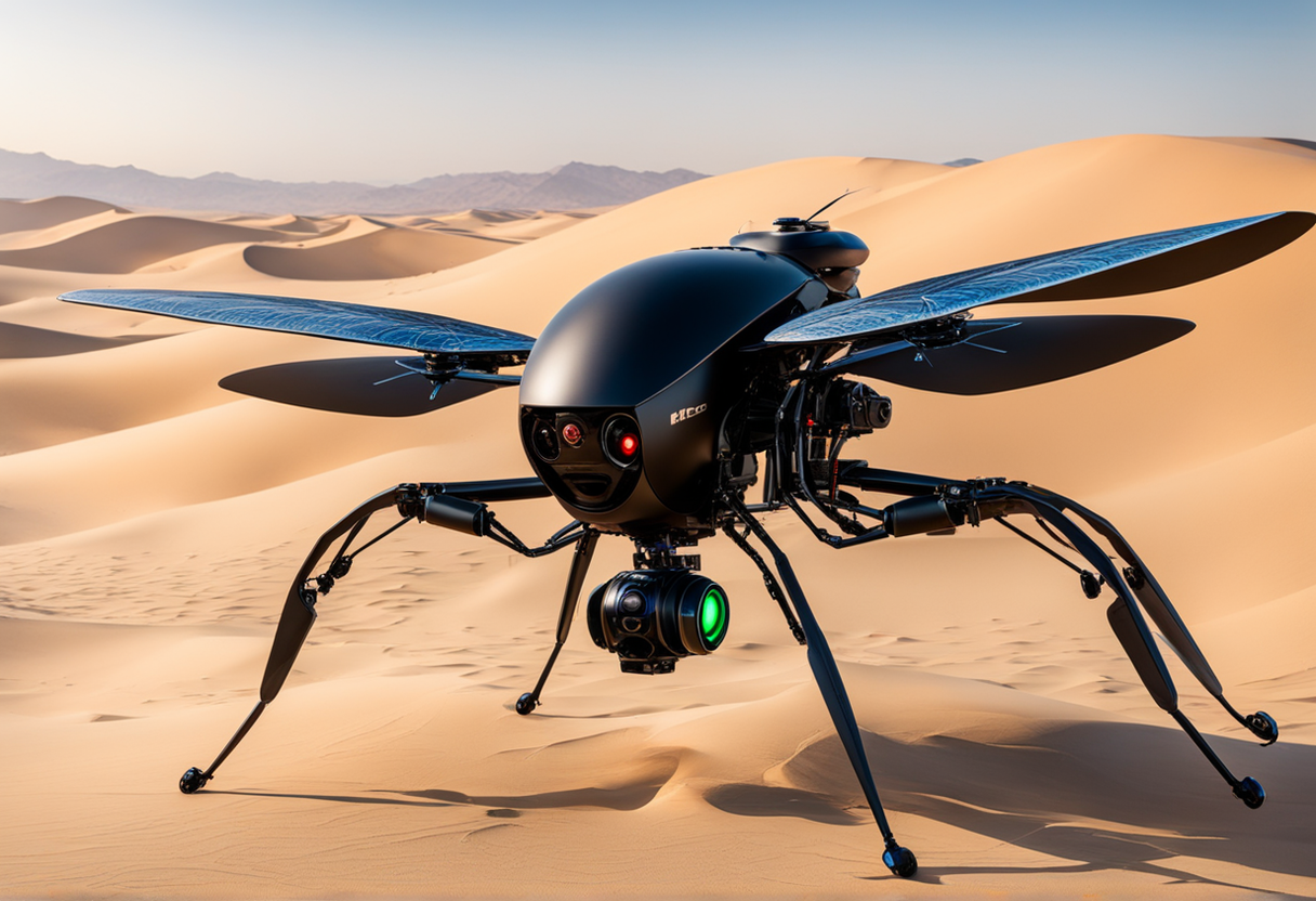 Insect drone. Desert environment. In flight by Wes Reib - Playground