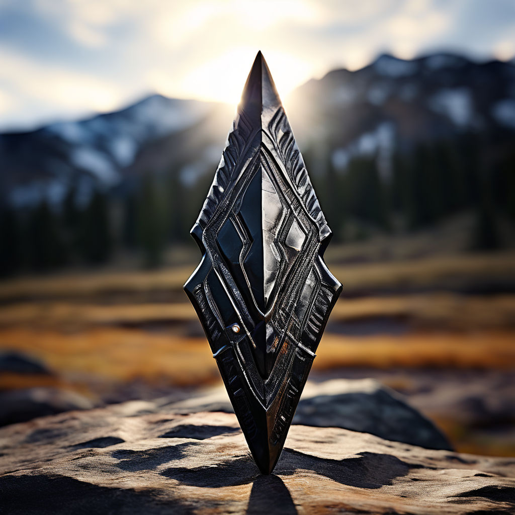 3. Obsidian Arrowhead: Traditional arrowheads crafted from o... by ...