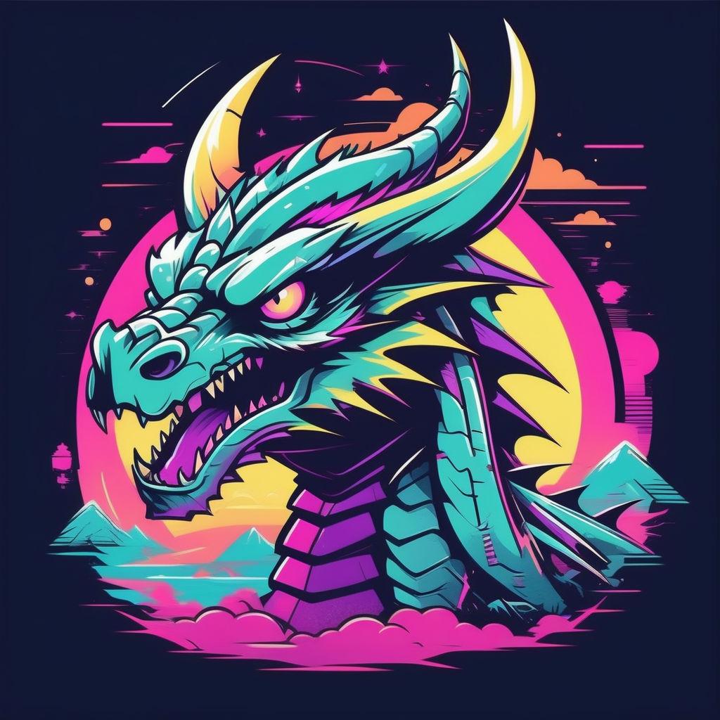 Graphic vector design: angry Dragon by Red fly - Playground