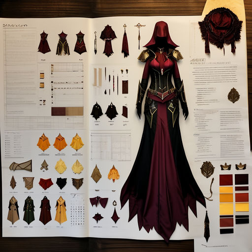 Cosplay costume planning sheet by Olga Sanchez - Playground