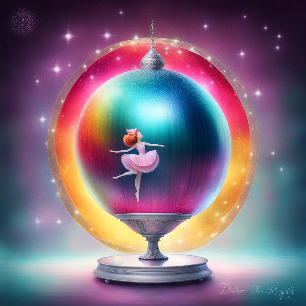 Nicoletta Ceccoli style clipart of a mirrorball by Carina Berg - Playground