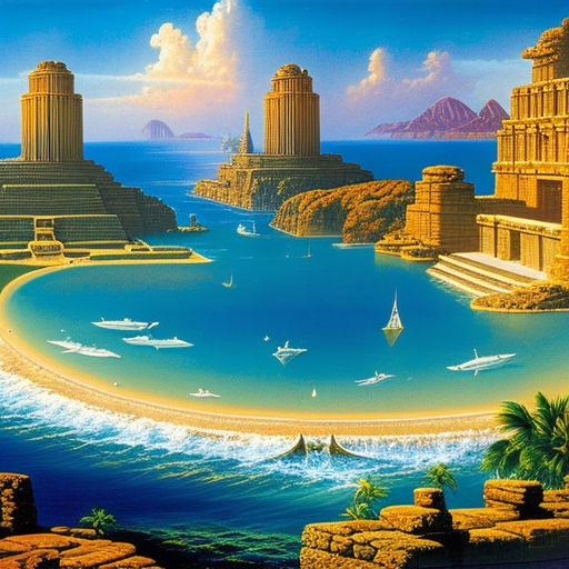 The great lost city of Atlantis as depicted by Boris Vallej... by Frank ...