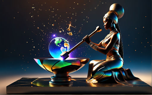 Cosmic forge with an anvil by Mysterious - Playground