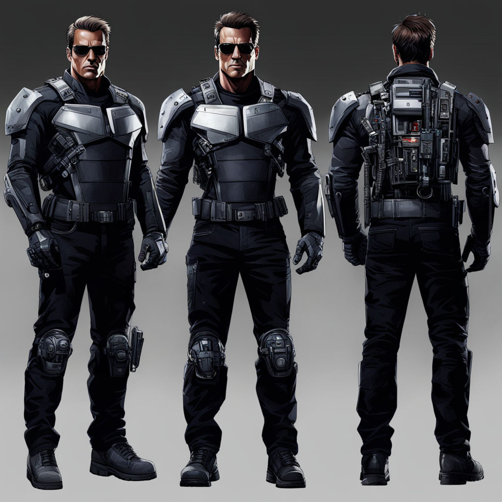 Terminator redesign full body concept art by FAZ BUK - Playground