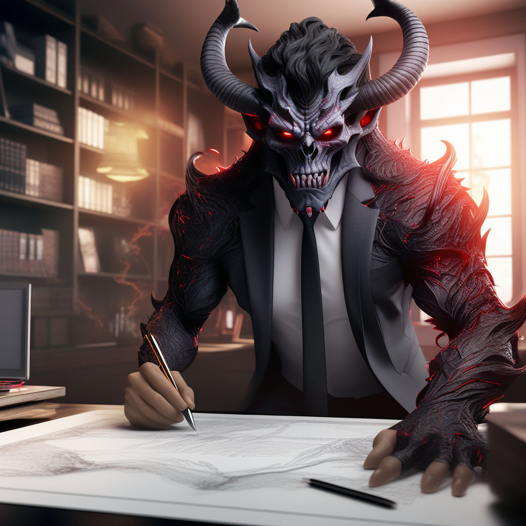 Demon dark in office clothes dark by Инна Артанова - Playground