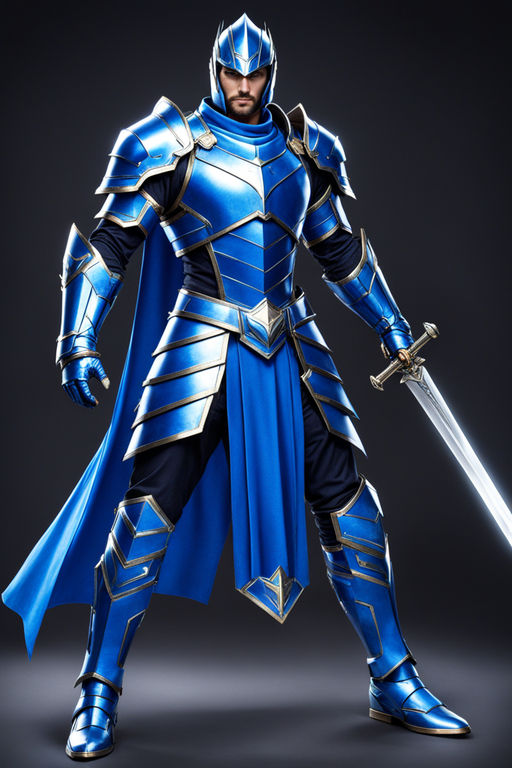 A full body man with metallic armor by Helvio Sena - Playground