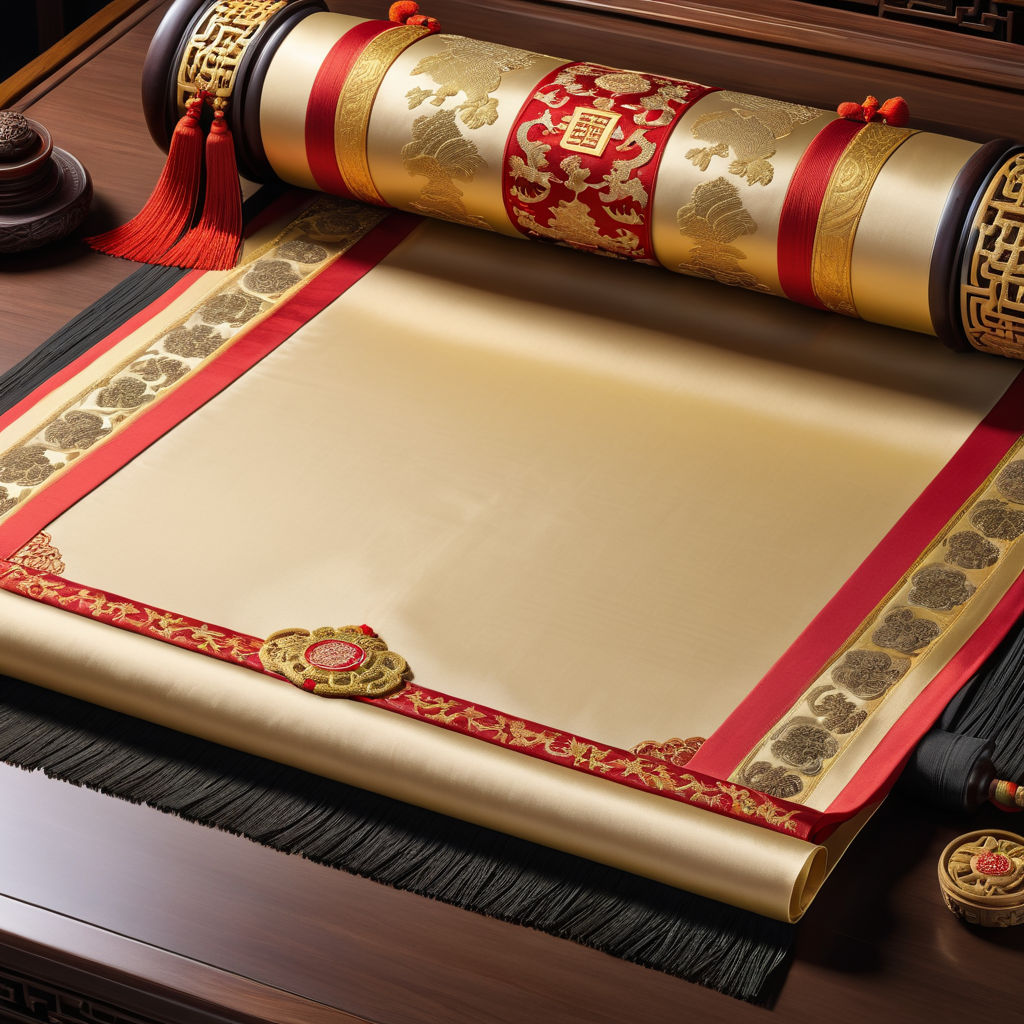 The imperial order of ancient Chinese emperors is spread out by kven ...