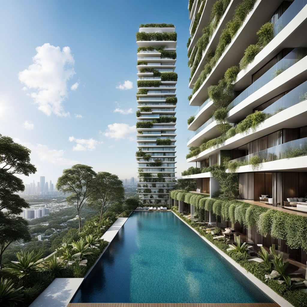 Architectural concept art of a 20-story luxury building by Jeet Yagnik ...