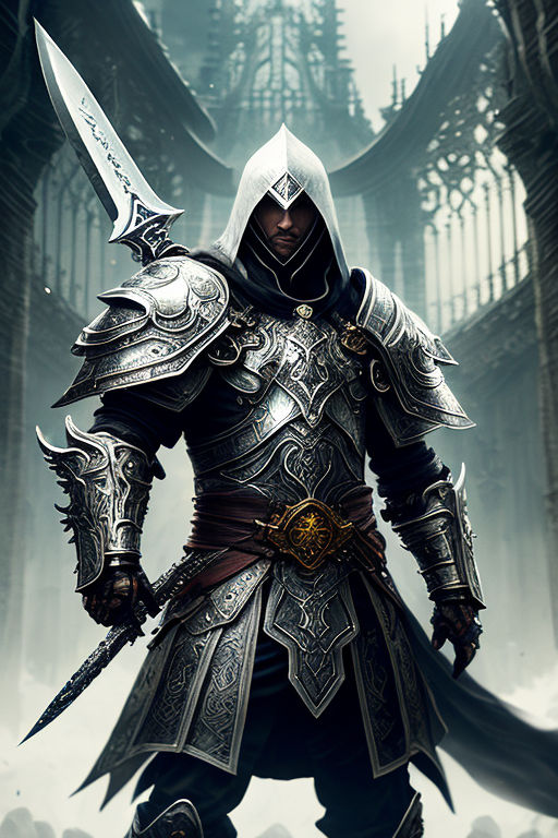 Full body photograph of a holy war-priest by midnight_rider - Playground