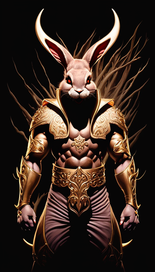 Scary Easter Bunny. Terrifying demon rabbit by Satori Canton - Playground