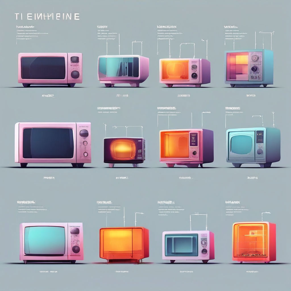 Timeline infographic showing evolution of microwave ovens fr... by ...