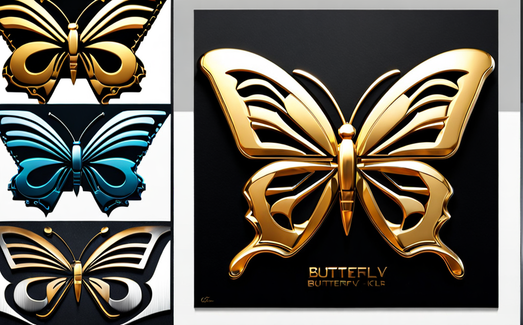 Metal butterfly logo for a car emblem by WC3000 - Playground