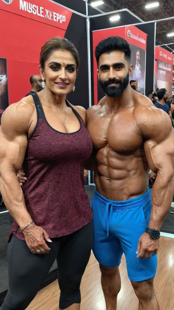 Highly detailed photo-realistic image of muscular bodybuilde... by ...