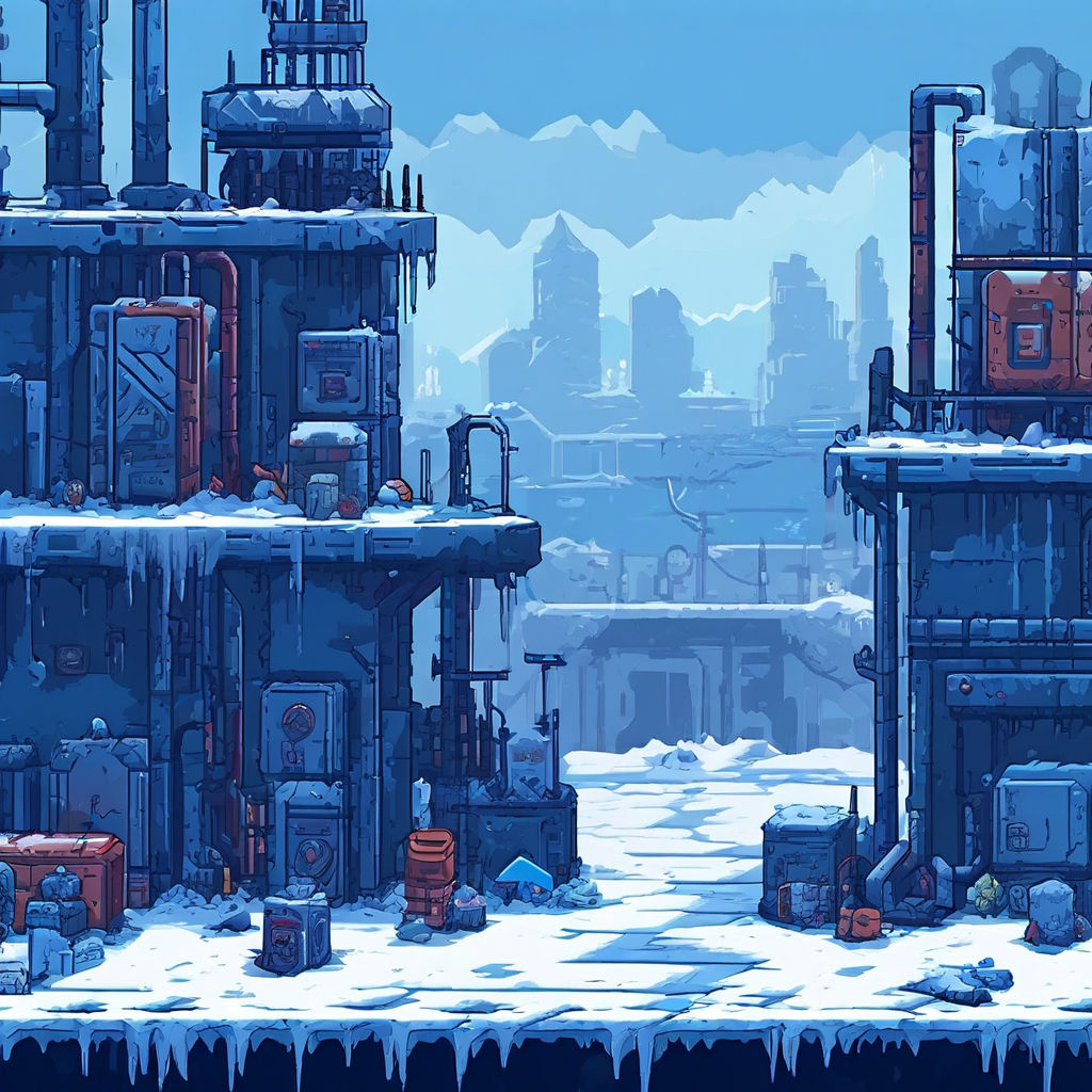 Pixel art post-apocalyptic 2D platformer scenario by Łukasz Bulga ...