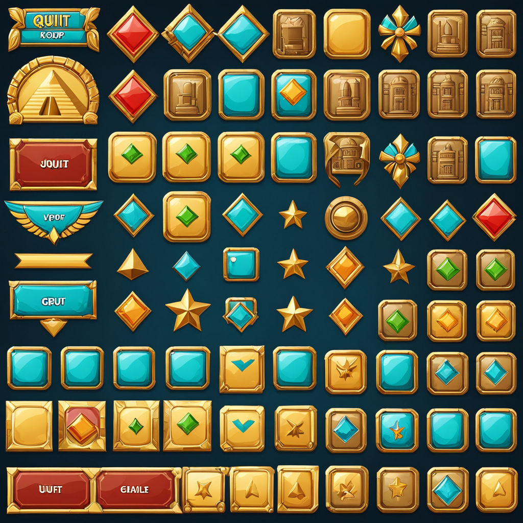 Game gui menu assets sprites widgets buttons quit resume egy... by ...