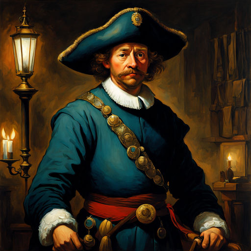 Schutter from the Night Watch of Rembrandt by Han Dake - Playground