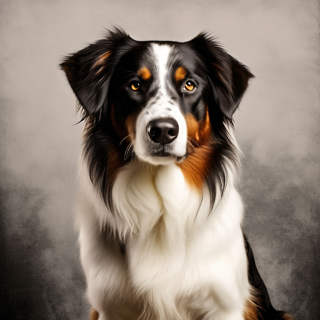 Perro hembra mestiza color negro y café. fondo blanco para p... by ...