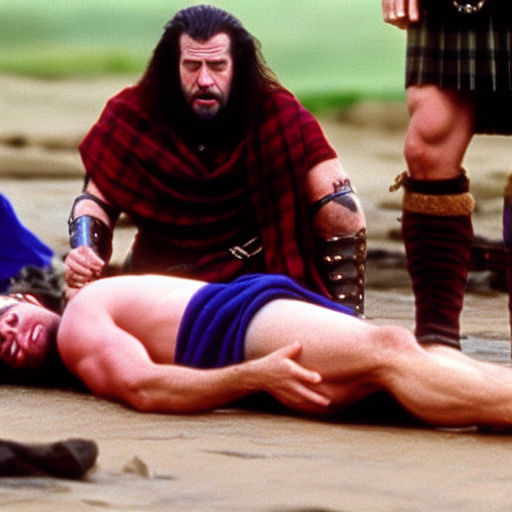 Film still of buff and muscular 30-year old Mel Gibson as Wi... by ...