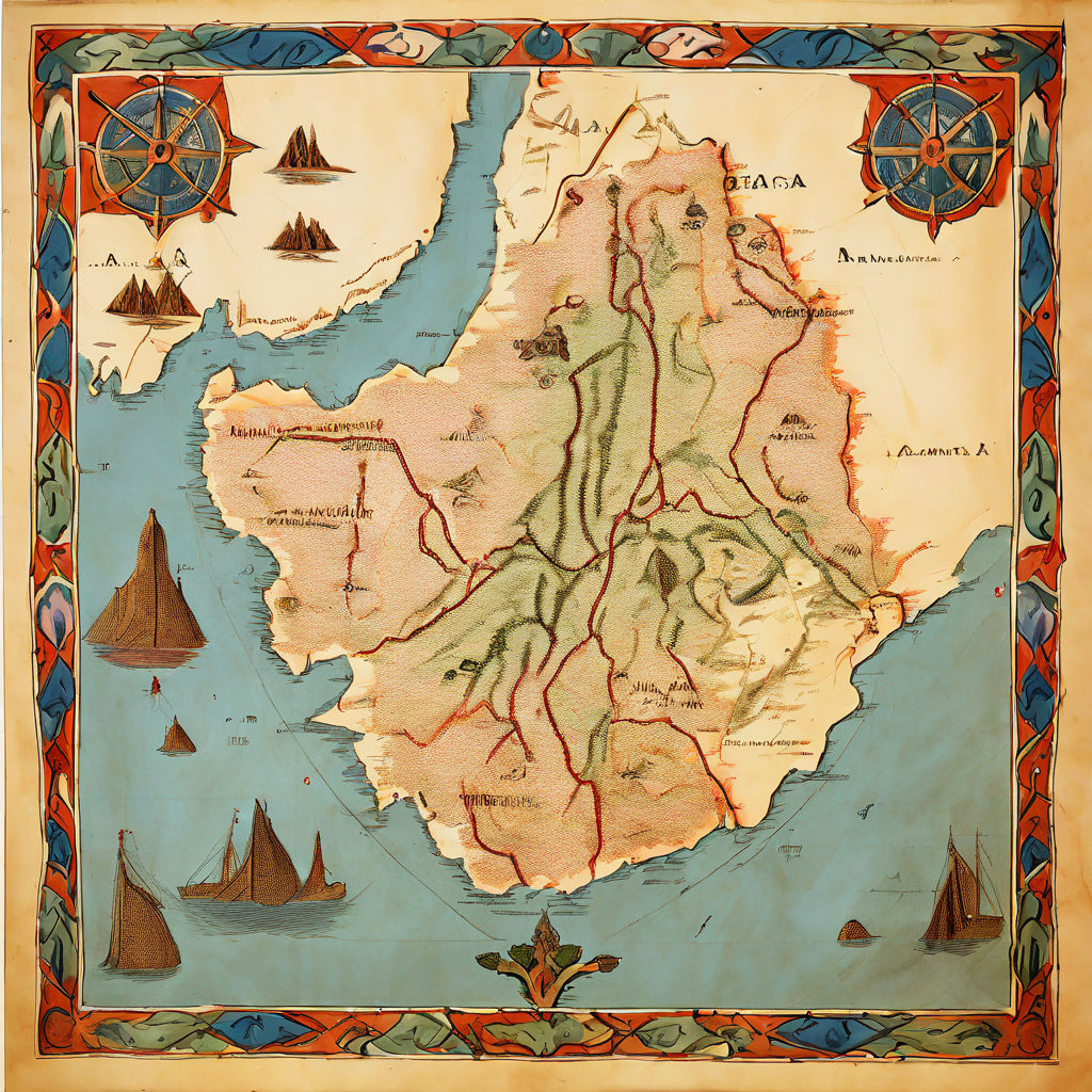 An ancient antique map of the levant from the medieval era by Dilan ...