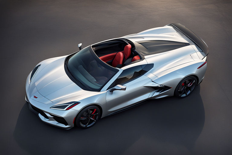 Generate a top-down view of the 2024 Chevrolet Corvette E-Ra... by ...