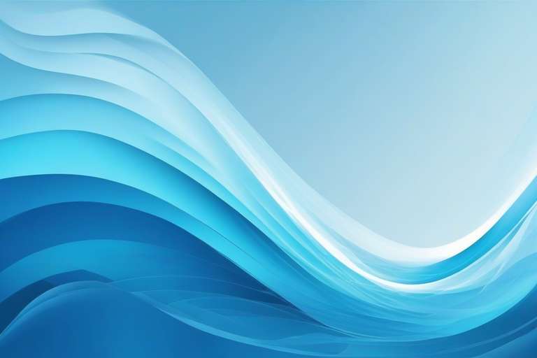 Abstract light blue wave background. Stylized water flow ban... by ...