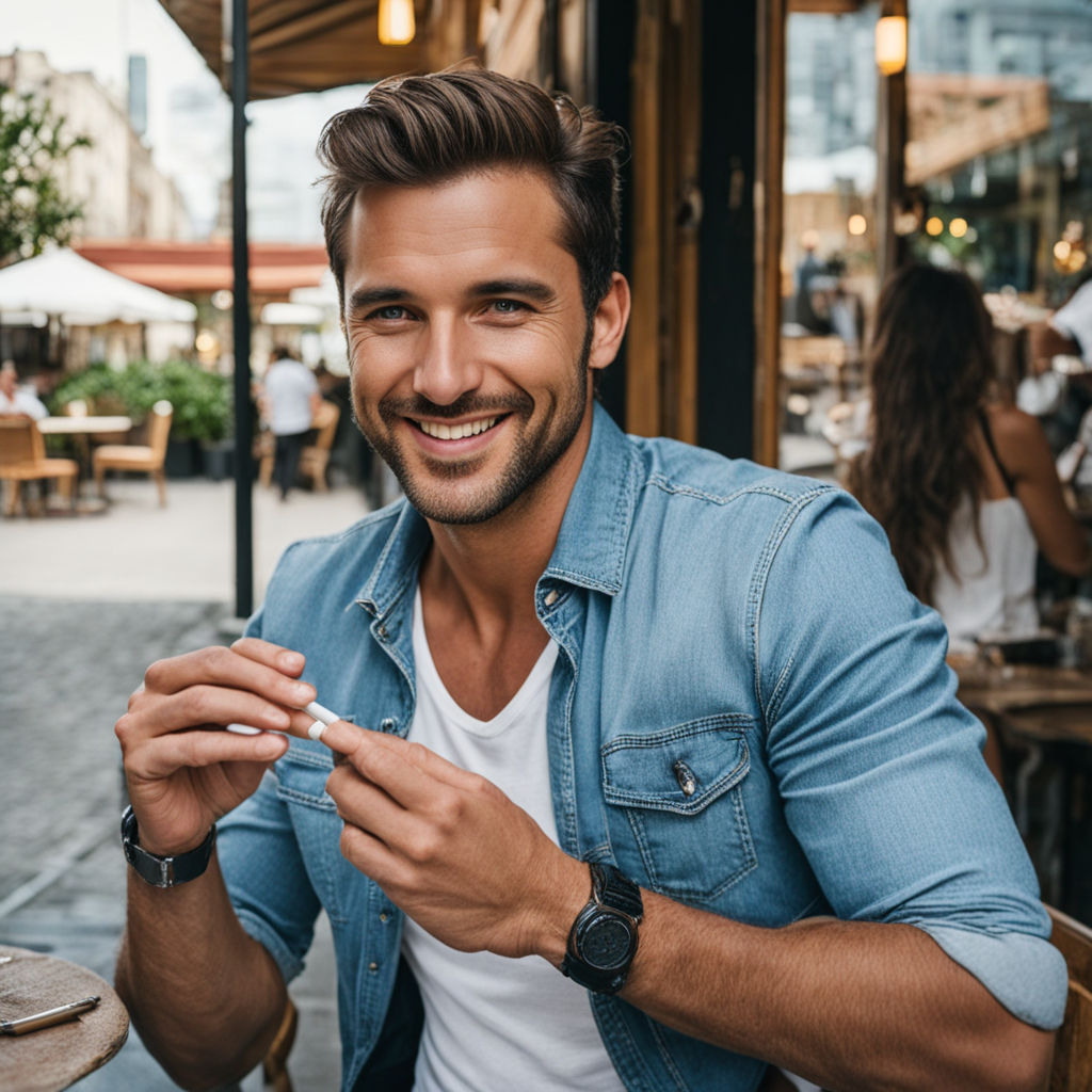 A 30 year old handsome happy modern man by Black Rooster Design SA ...