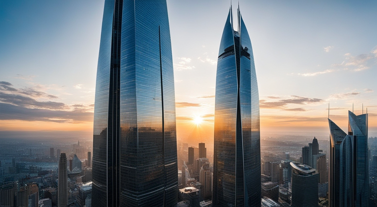 Create a photo of an epic futuristic skyscraper in 2050 of ... by Tim ...