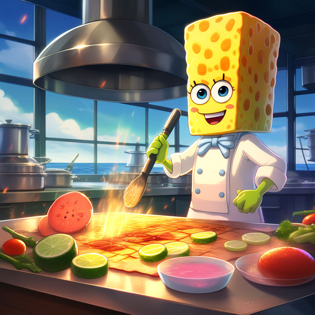 Spongebob Squarepants as a chef by Thoriq Aly - Playground