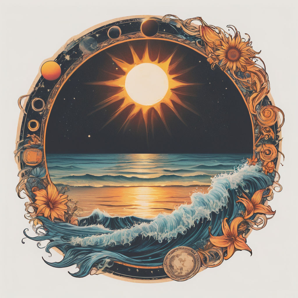 Total Solar Eclipse Tattoo design with total solar eclipse o... by Ai ...