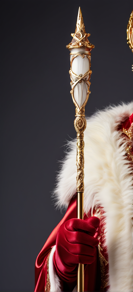 A close-up photograph of an ornate scepter held by someone d... by Amp ...